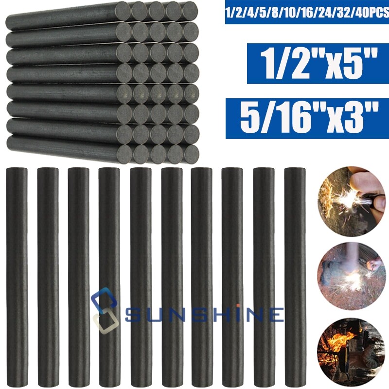 Outdoor Ferro Rod Kit - Survival Ferrocerium Flint Fire Starter 1/2"x5 ...