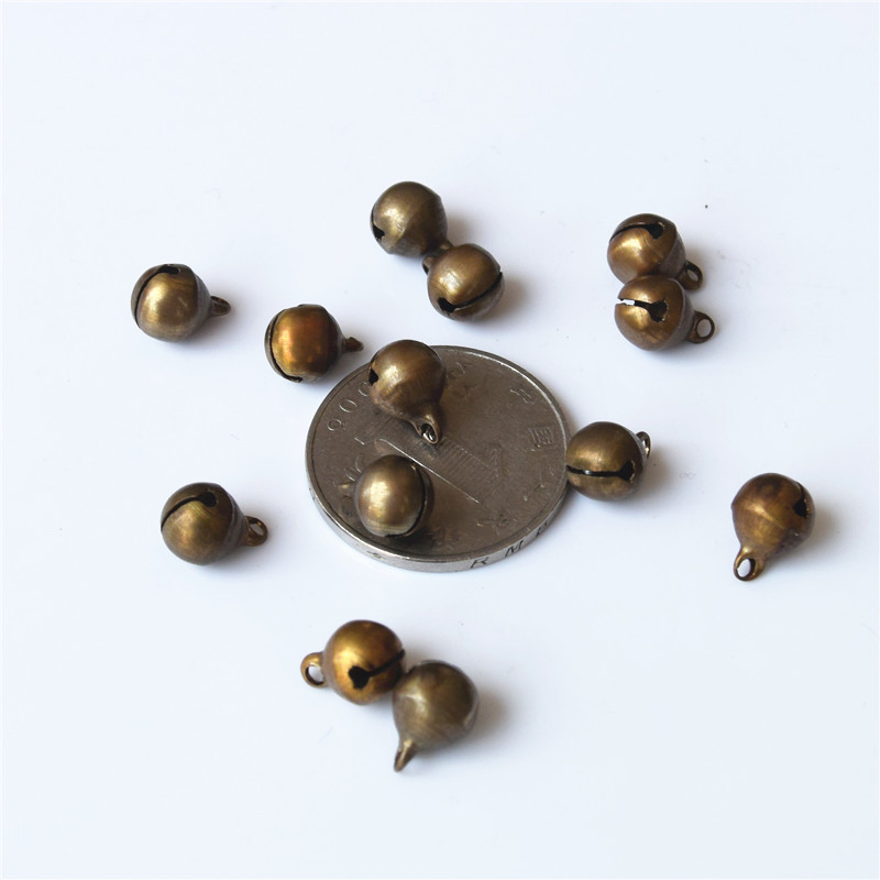 Lot Retro Bronze Copper Jingle Bell Dangle Charms Pendant Jewelry ...