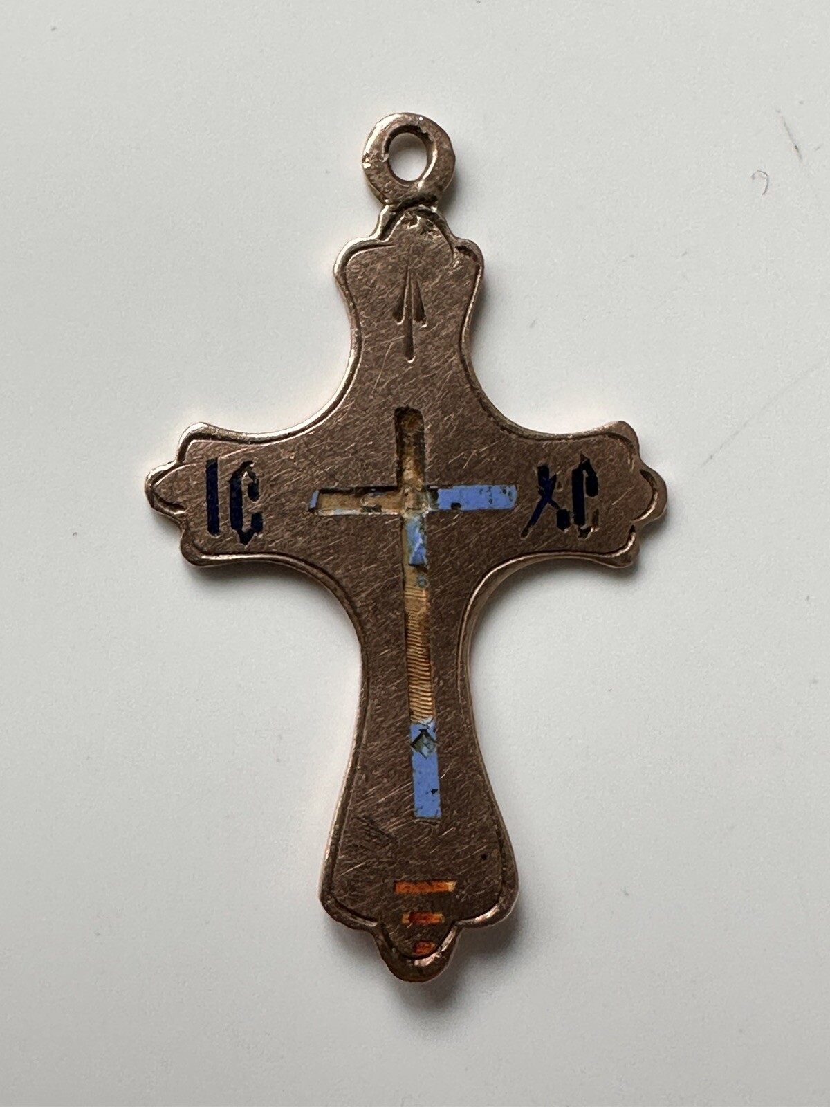 Antique Imperial Russian Orthodox Cross Christian Pendant 1900 Yellow ...