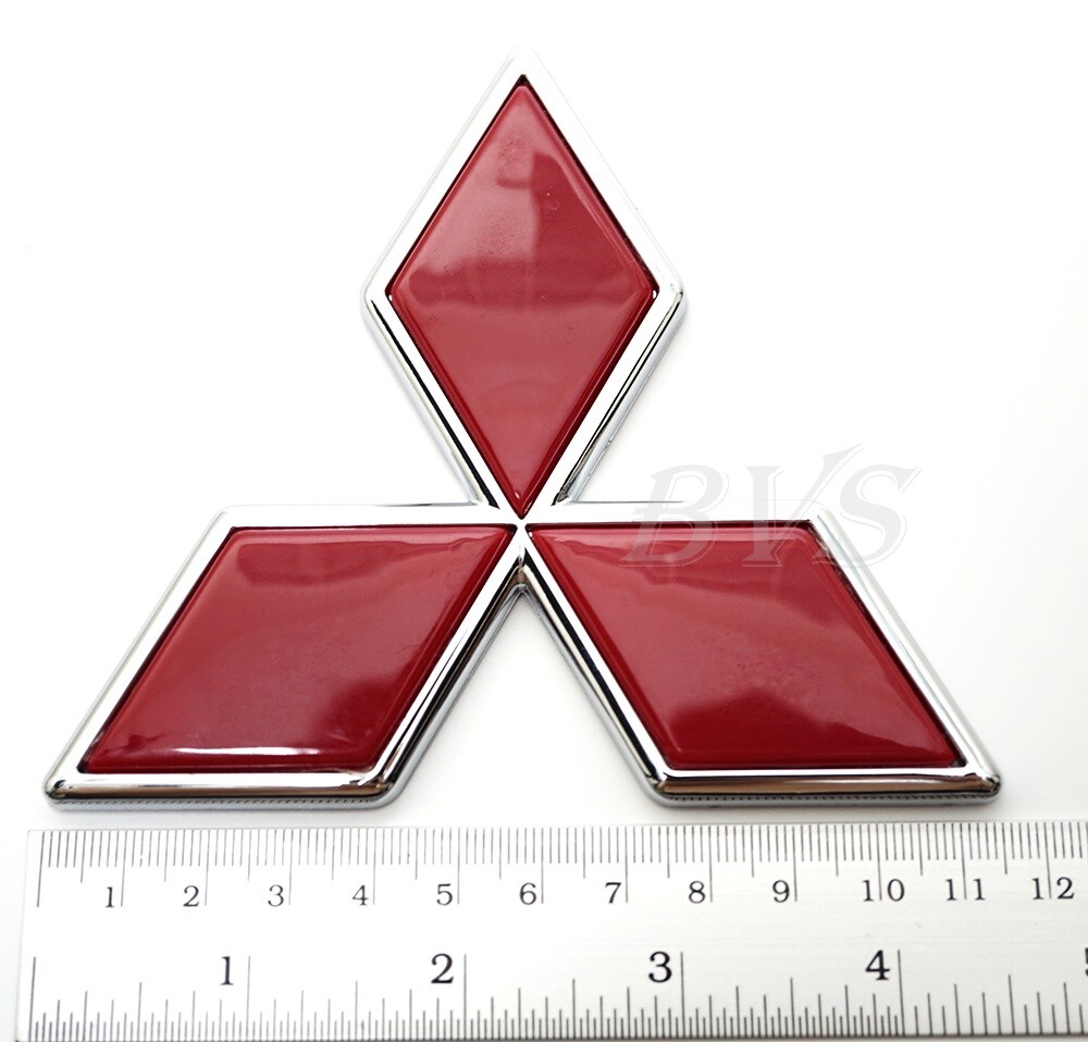 RED LANCER Size 11.5 cm PAJERO SHOGUN COLT EMBLEMS BADGE PLATE STICKER ...