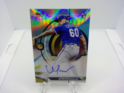 2023 Topps Finest Max Castillo Rookie Auto Refractor Kansas City Royals ...