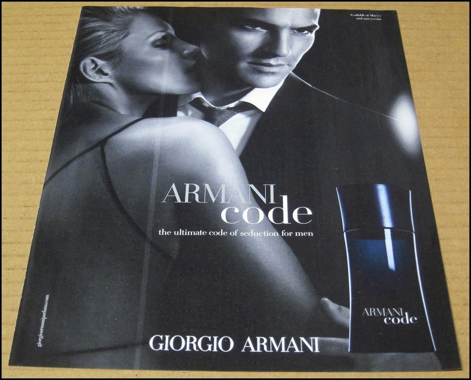 2010 Armani Code Print Ad Advertisement Cologne Fragrance For Men ...