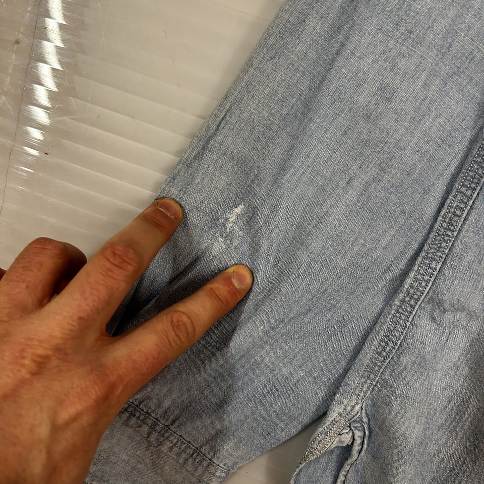 John Simons Apparel Company Button Down Denim Long Sleeve Shirt Size ...