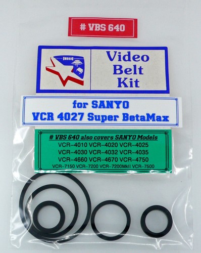 VCR Belt KIT for SANYO VCR-4010 VCR-4020 VCR-4025 VCR4590 VCR4650 ...