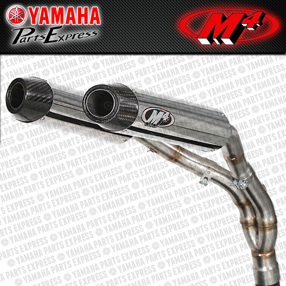 2009 - 2014 YAMAHA YZF-R1 YZF R1 M4 EXHAUST DUAL POLISHED MUFFLER SLIP ...
