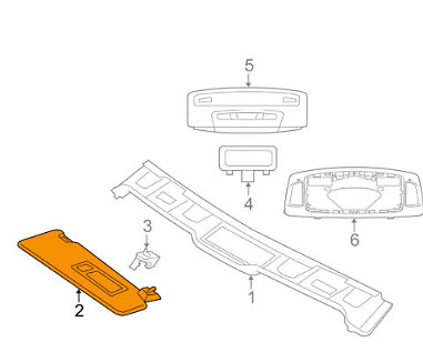 NEW BMW 2 F23 RIGHT INTERIOR SUN VISOR LHD 51167325426 14-19 ORIGINAL ...