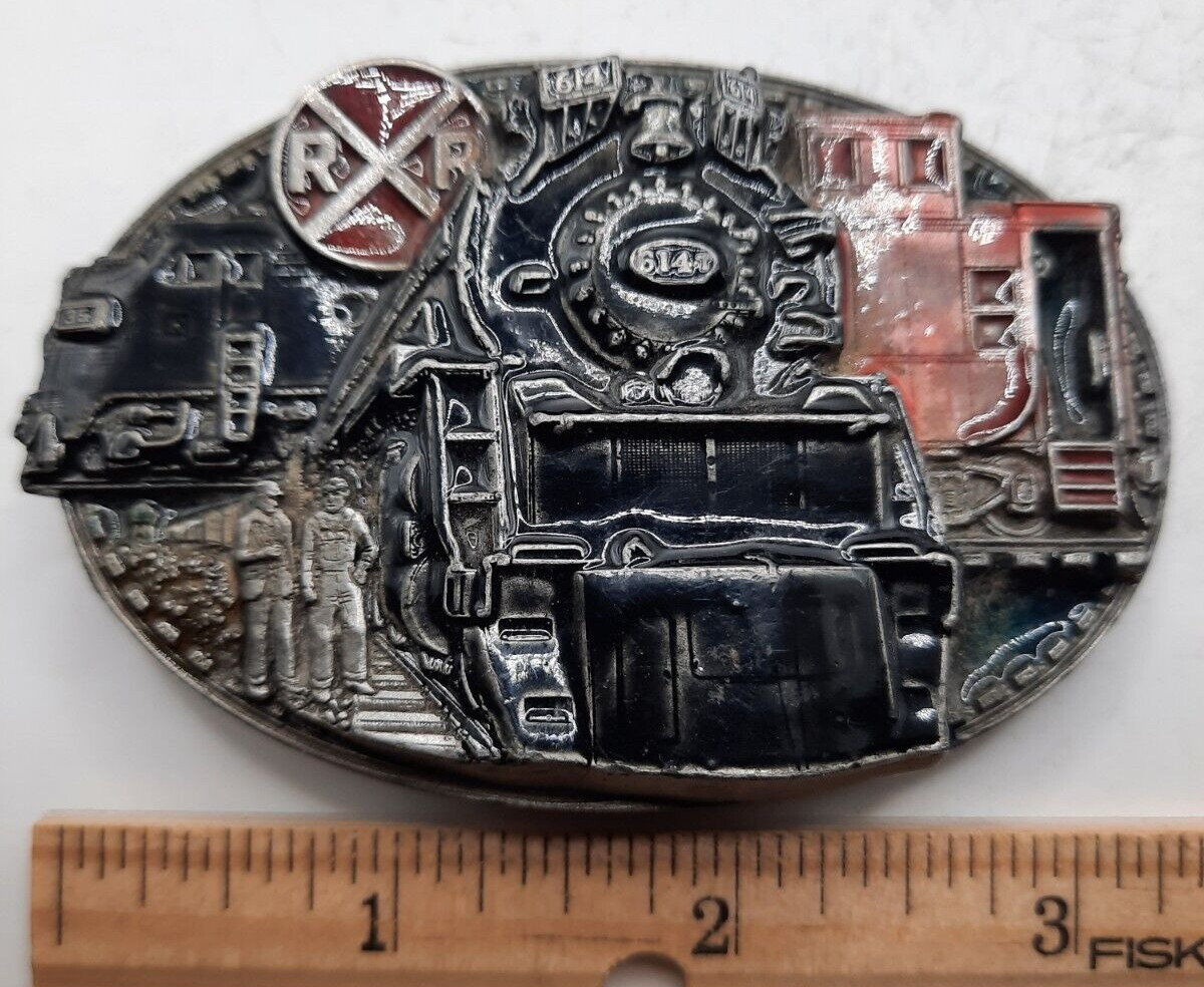 VINTAGE 1986 DIESEL LOCOMOTIVES BELT BUCKLE DETAILED … - Gem