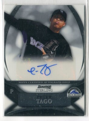2011 Bowman Sterling Peter Tago AUTO AUTOGRAPH RC COLORADO ROCKIES | eBay