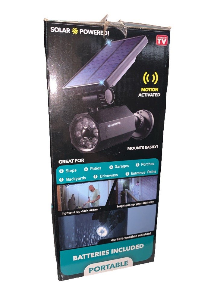 Bell+Howell Bionic Spotlight Deluxe Solar-Powered Spot Light 25 Feet ...