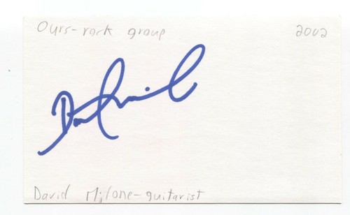 Ours - Dave Milone Signed 3x5 Index Card Autographed Signature | eBay