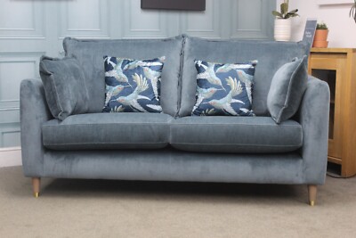FURNITURE VILLAGE, LOUNGE CO, COLETTE 2.5 SEATER SOFA IN DENIM JACKET ...