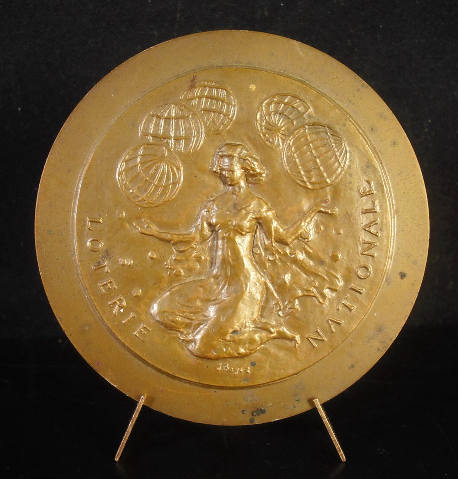 1975 Allegory of Fortune Medal National Lottery Nude Woman Try? medal ...