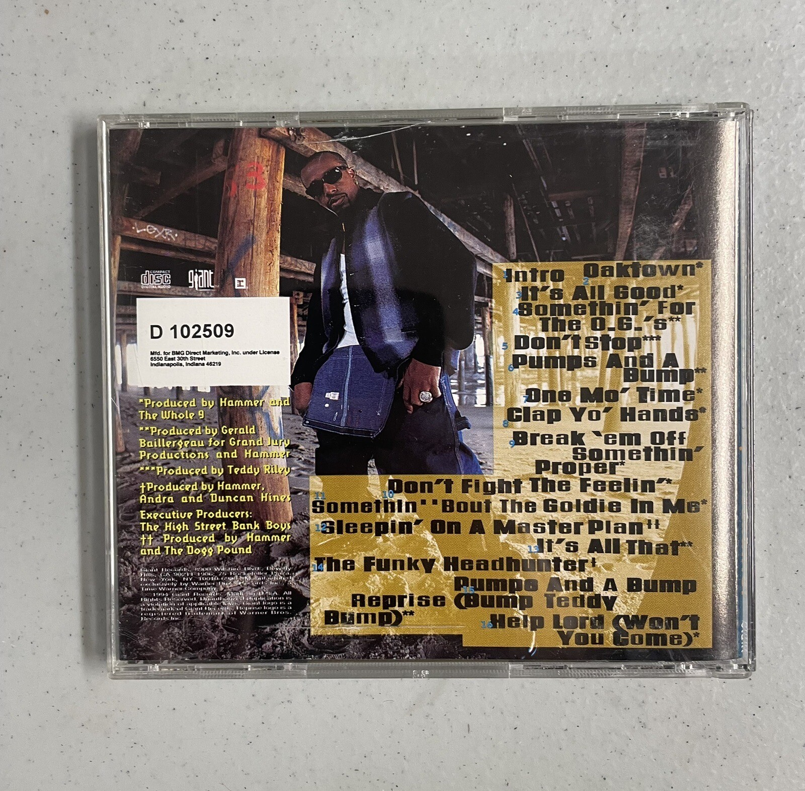 CD MC Hammer The Funky Headhunter Old School Rap Hip Hop NICE DISC ...