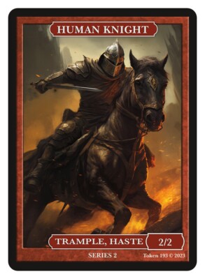 Human Knight Token Givememana Tokens Series 2 Magic the Gathering MTG ...