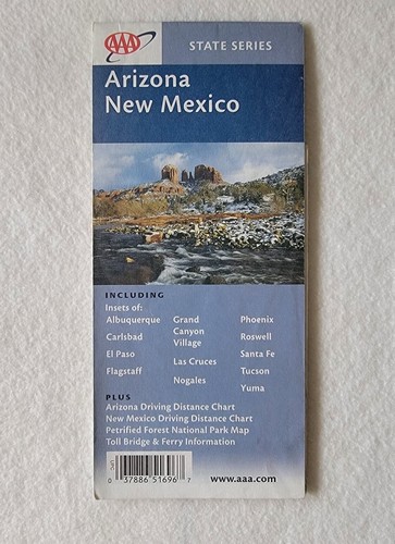 AAA Arizona, New Mexico State Series Road Map | eBay