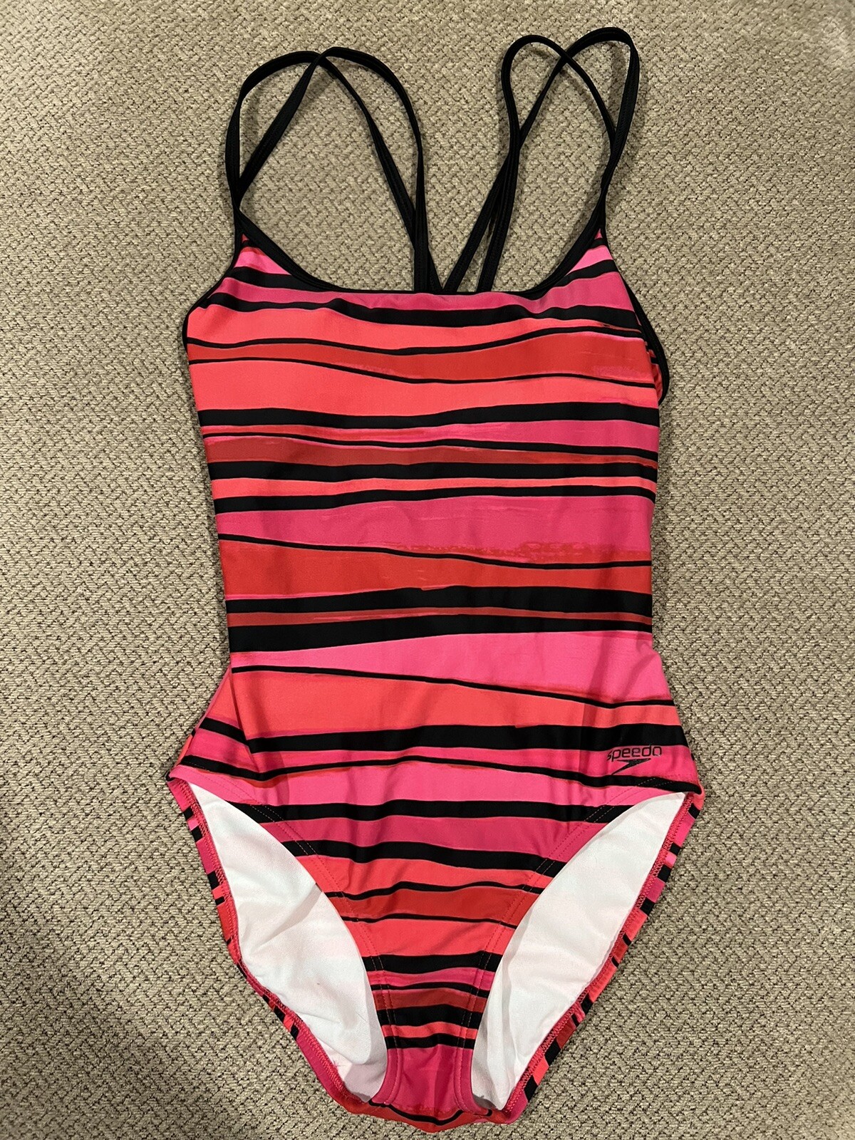 Womens Speedo Endurance Racing Swimsuit Size 6 Pink - Gem