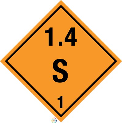 CLASS 1 - EXPLOSIVE 1.4 S1 - SAFETY SIGN - VARIOUS SIGNS & STICKER ...