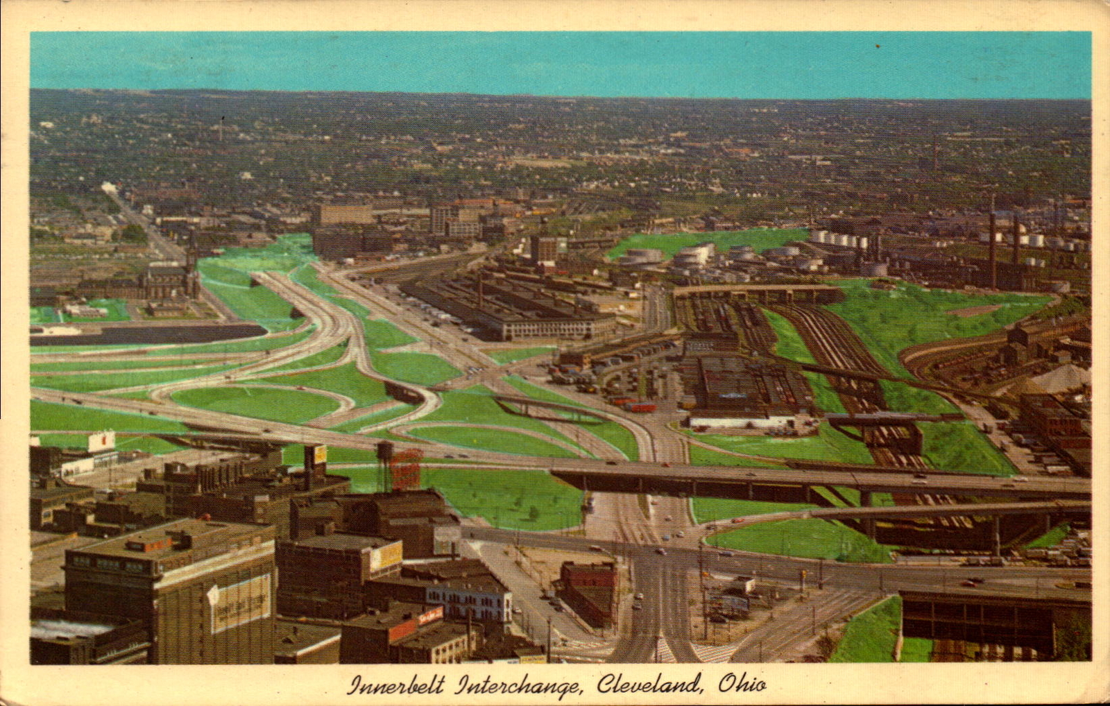 Vintage Postcard Innerbelt Interchange Cleveland Ohio chrome | eBay