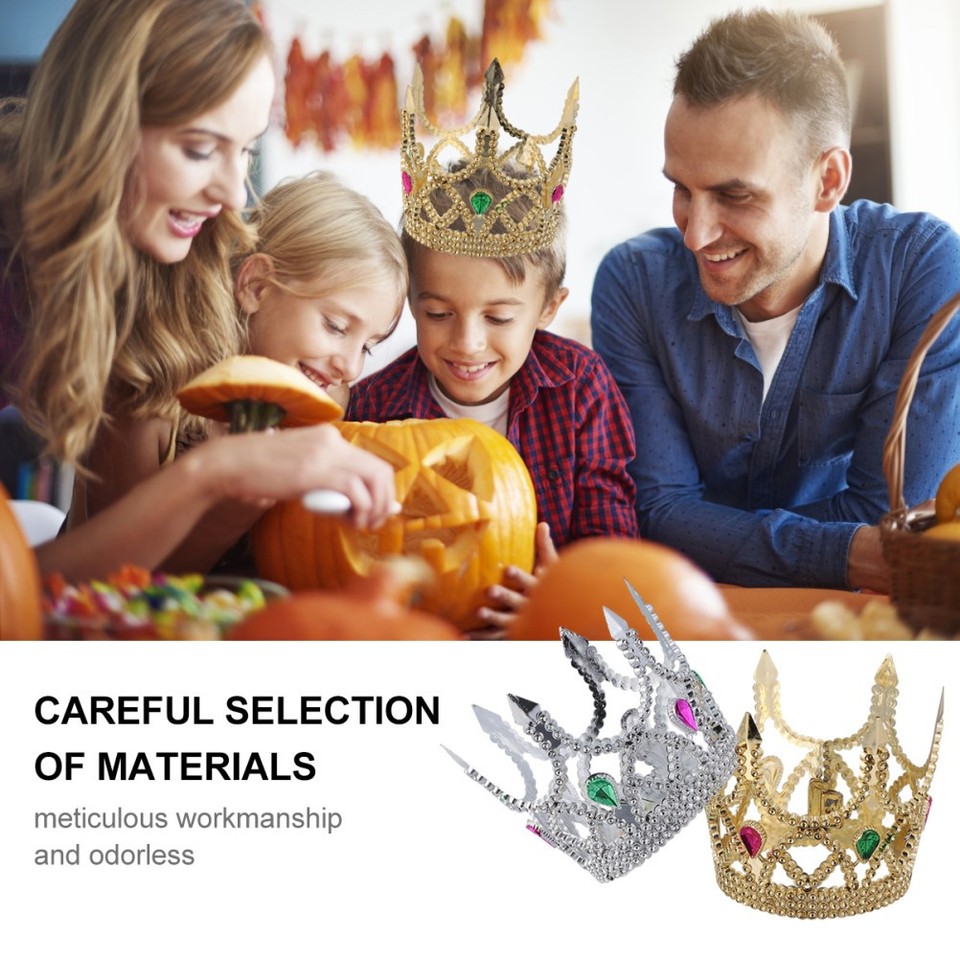 2 Pcs Coroncina Corona Di Plastica Halloween Pageant Crown Vestire | eBay