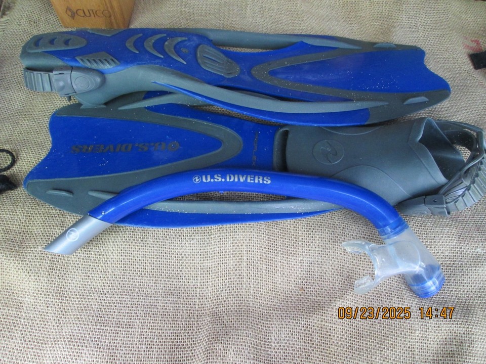 Snorkel Set US Divers ☆ Adult ☆ Fin 8x211☆ Speedo Dive ☆ Child☆ Fin 7x ...