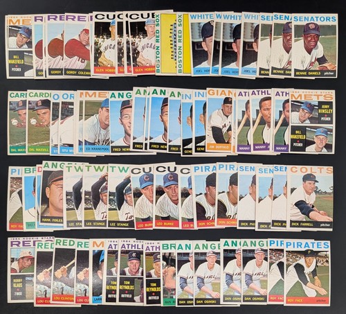 1964 Topps Baseball HUGE LOT Approx (450) w/ (70) High #'s VG-VG/EX-EX ...
