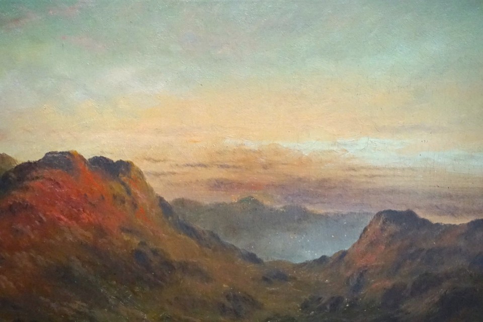 THIS IS A BARGAIN! LARGE 19thC HIGHLAND CATTLE SUNSET JAMES GREGORY ...