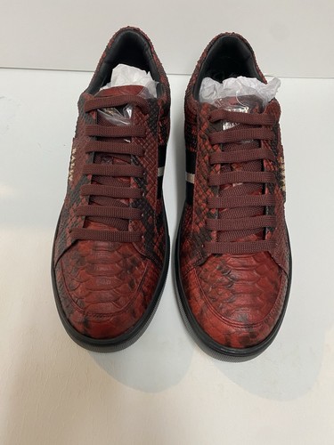 Bally Mattye 6301862 Men's Red Calf Plain Leather Sneaker size 12D | eBay