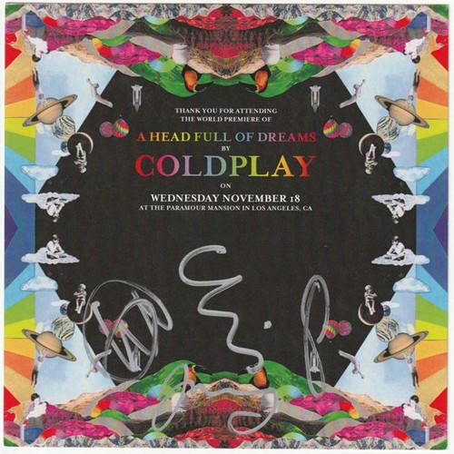 COLDPLAY Autographed Signed Flyer CHRIS MARTIN WILL CHAMPION BUCKLAND ...