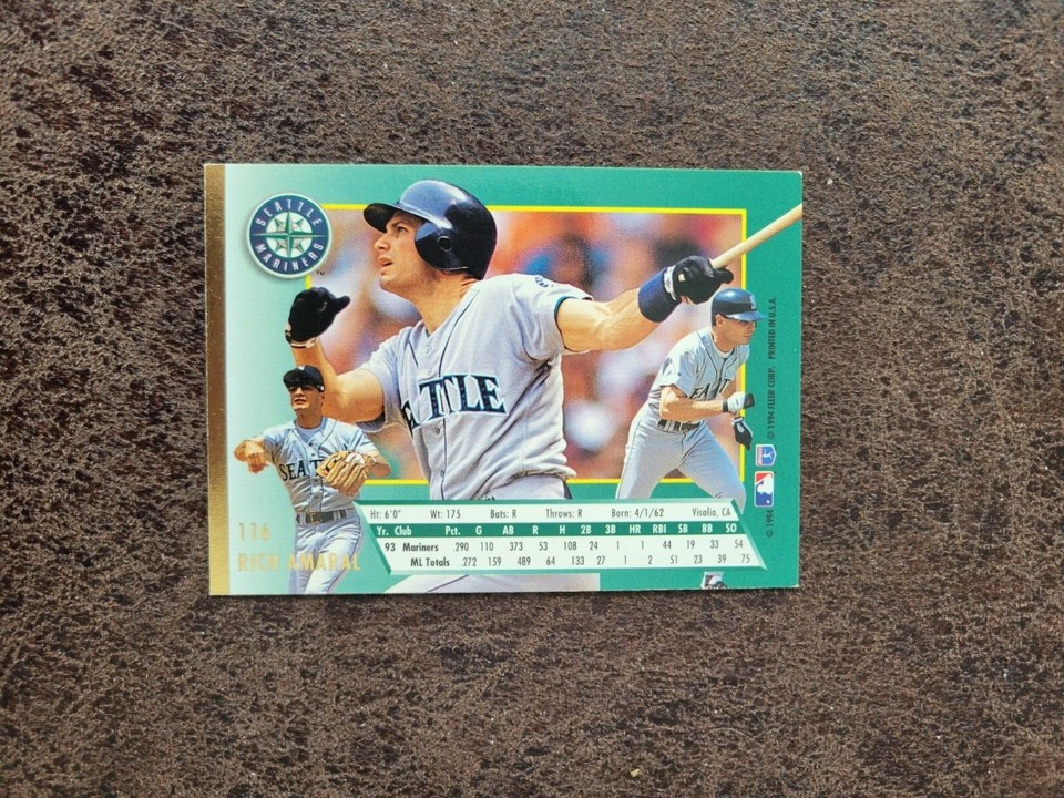 1994 Fleer Ultra Rich Amaral #116 - Seattle Mariners - Autographed! | eBay