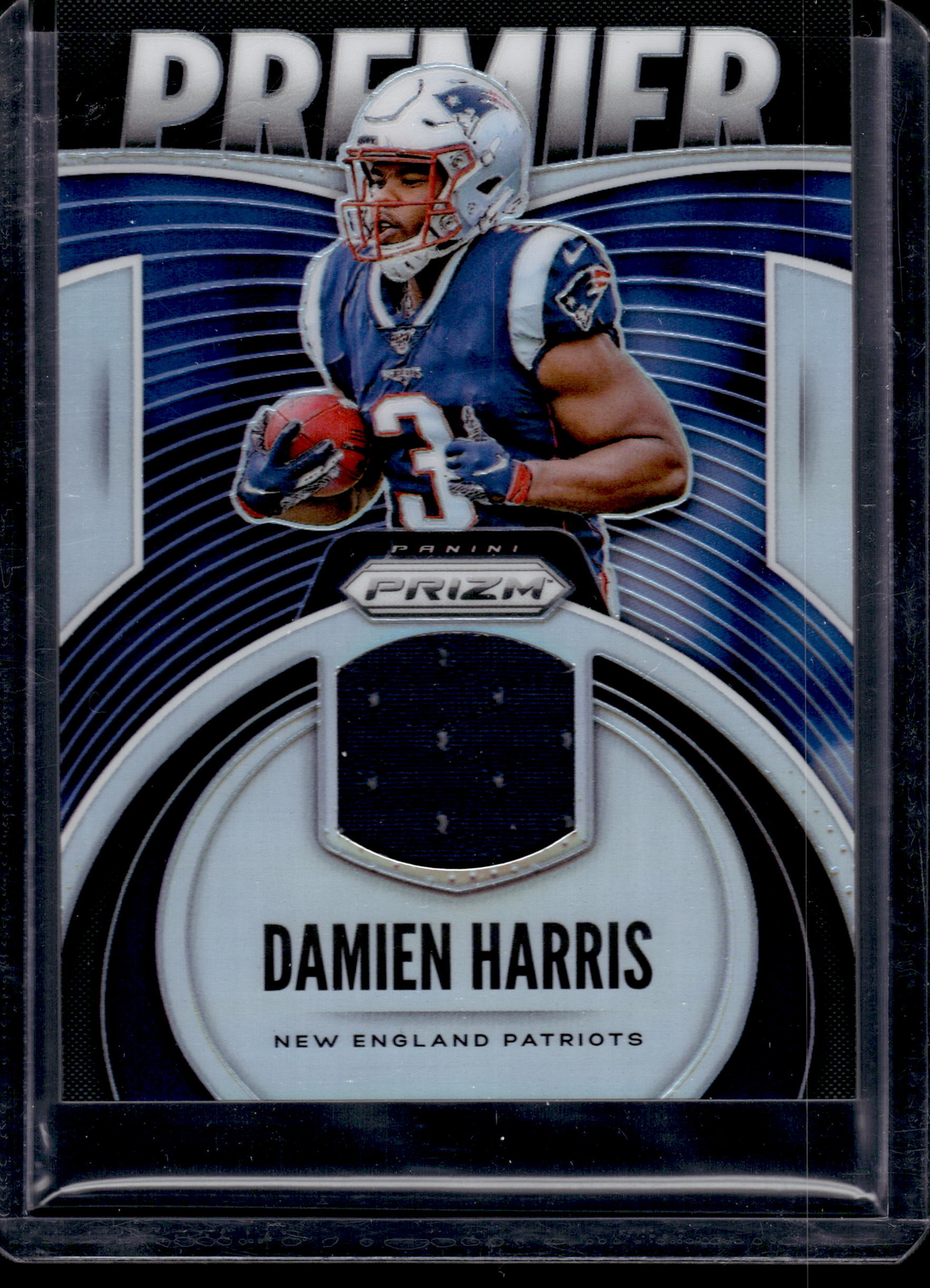 Damien Harris 2019 Panini Prizm Premier Rookie Relic Silver Prizm Card ...