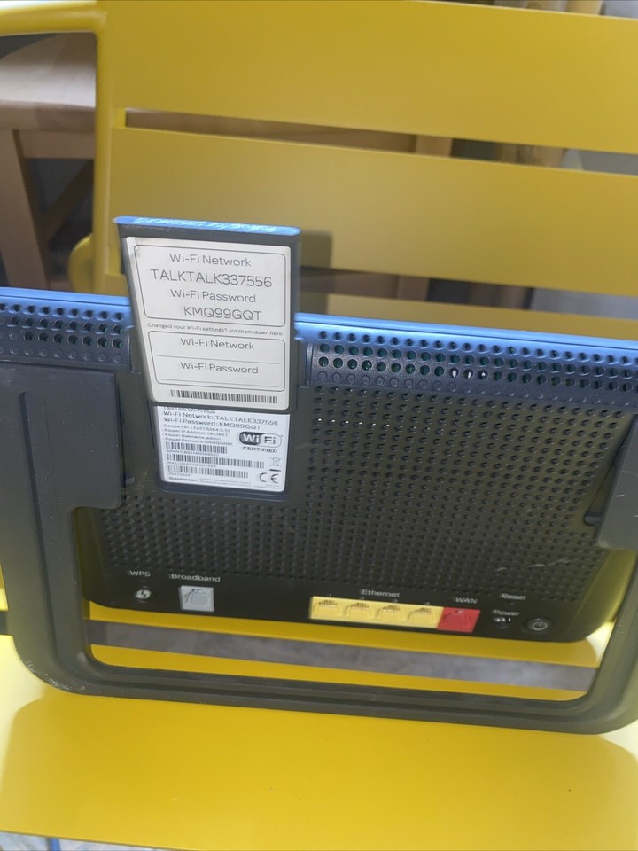 TalkTalk Wi-Fi Hub Broadband Modem Router WPS Enabled 4x Ethernet Port ...