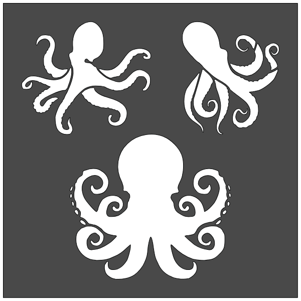 Octopus Pumpkin Stencil