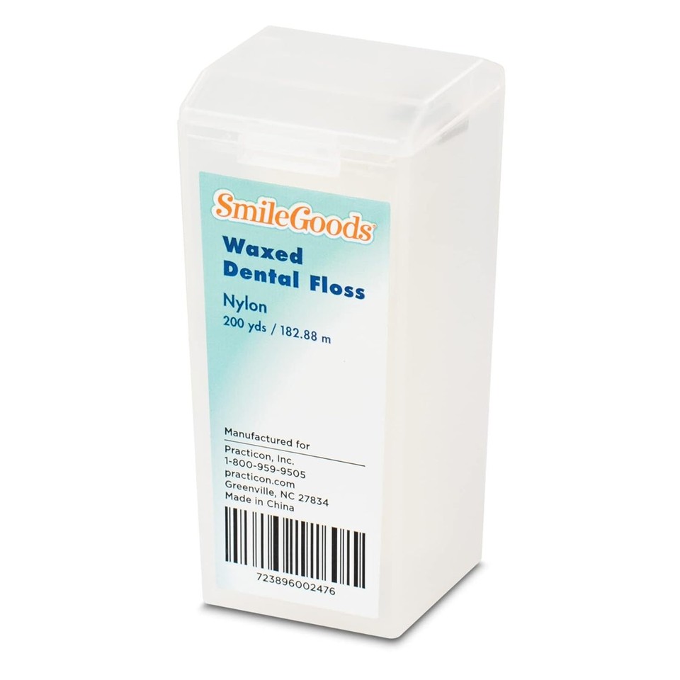 Smilegoods Waxed Dental Floss, 200 Yard, Unflavored | eBay