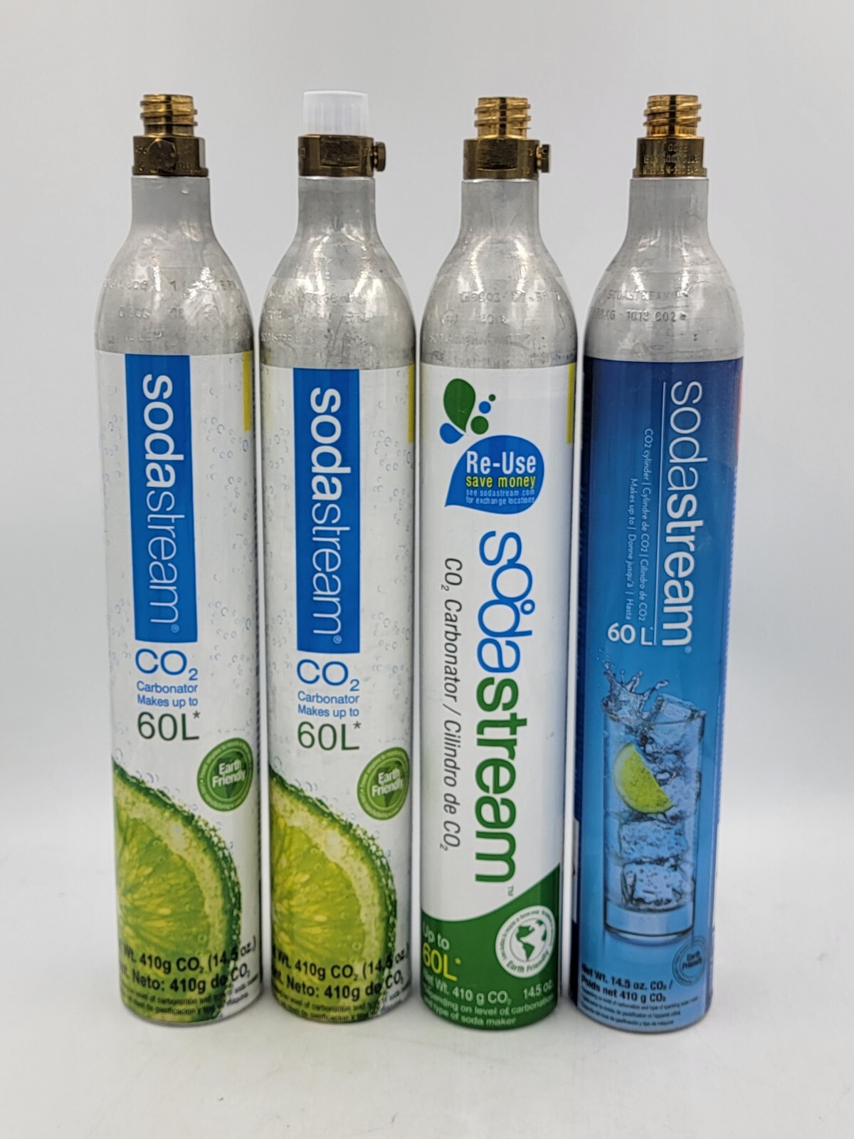 Lot of 4 SodaStream CO2 Cylinder Replacement Canisters Empty 60L 14.5 ...