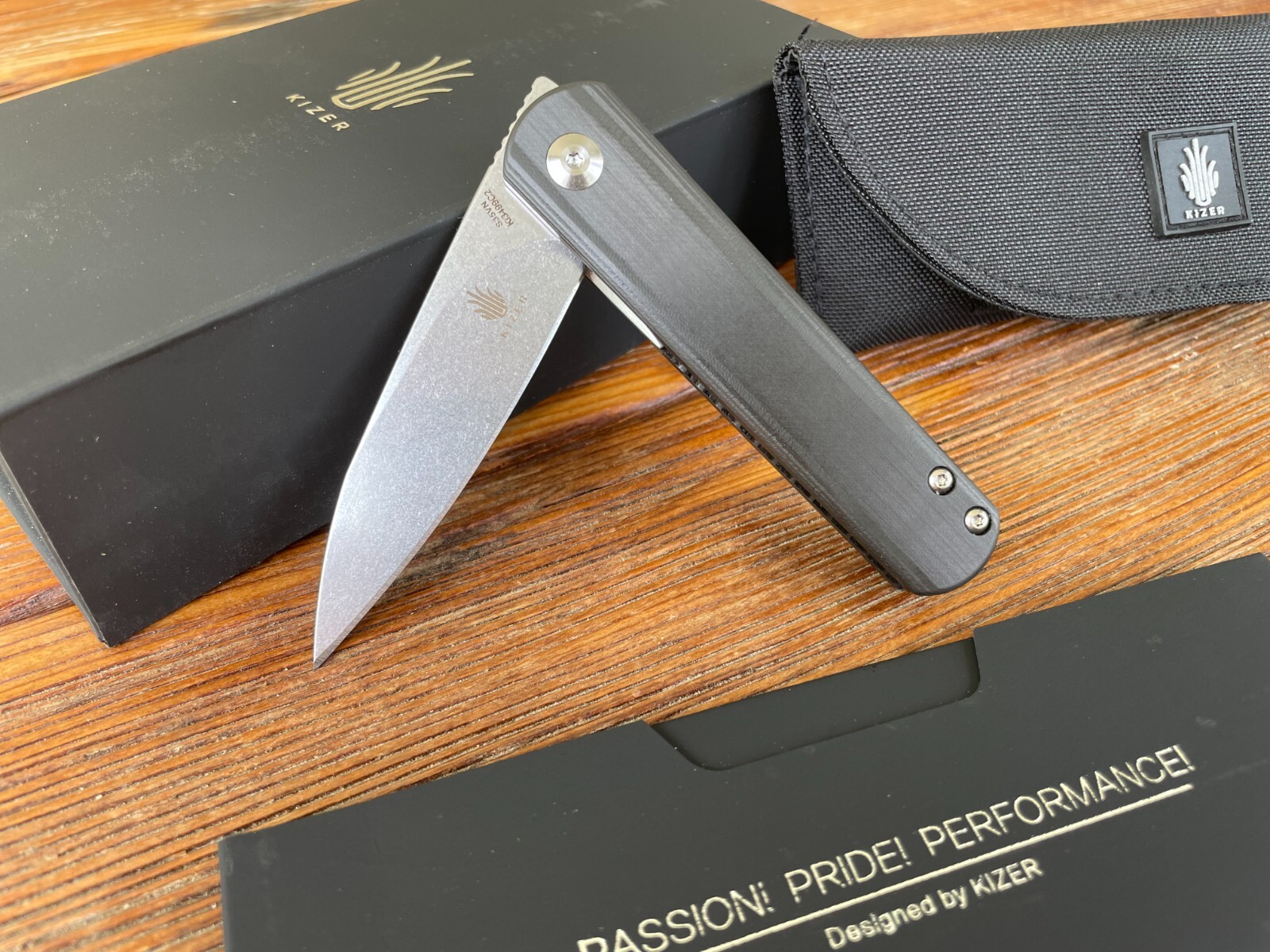 Kizer Cutlery Ki3499C2 Feist Front Flipper Knife S35VN Carbon Fiber | eBay