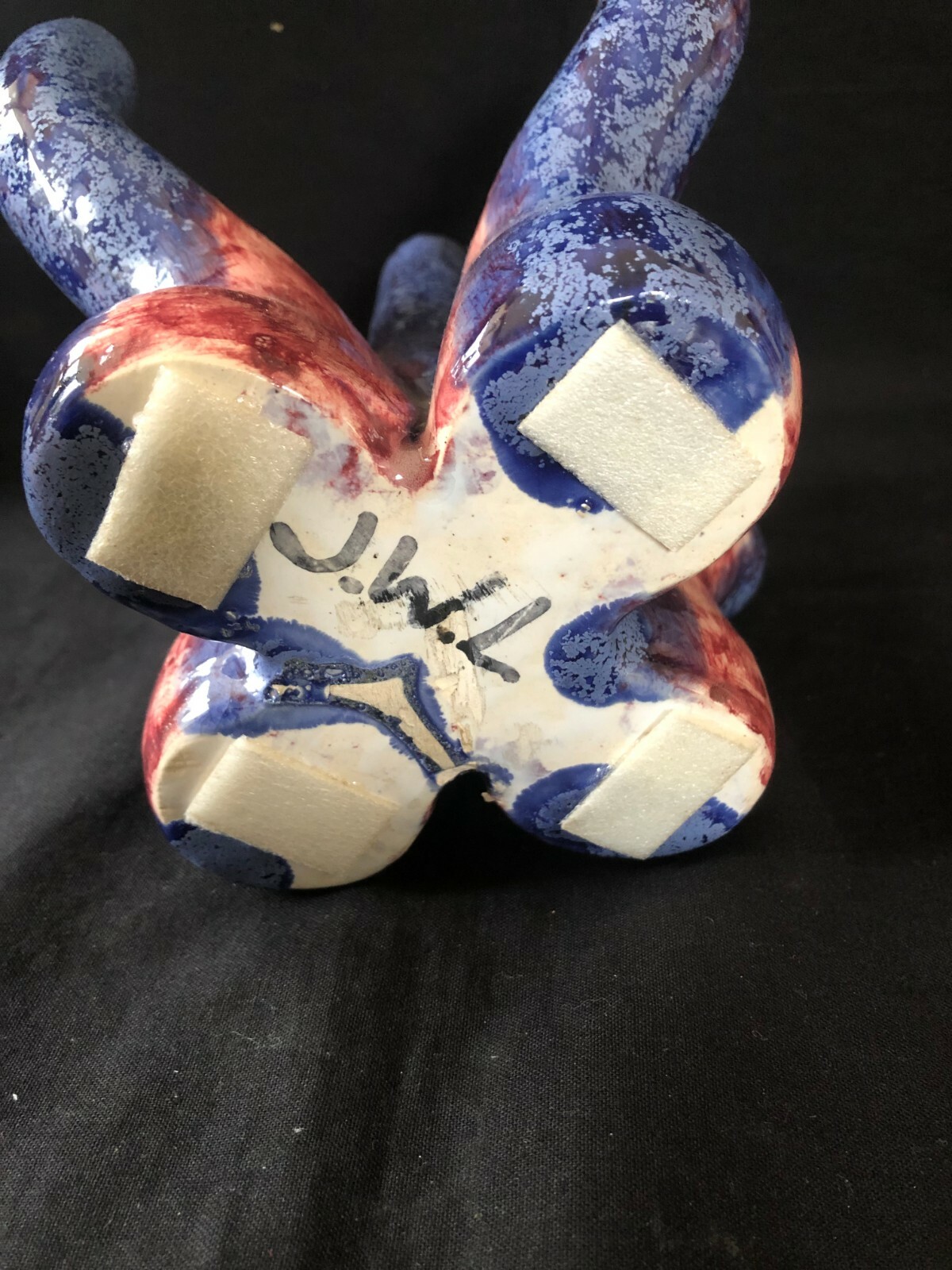 Antique / Vintage ceramic Tulip vase in beautiful colors . Marked ...
