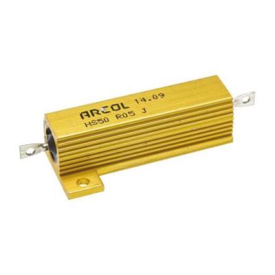 1 x Arcol Aluminium Housed Axial Panel Mount Resistor HS50 R05 J, 50mΩ ...