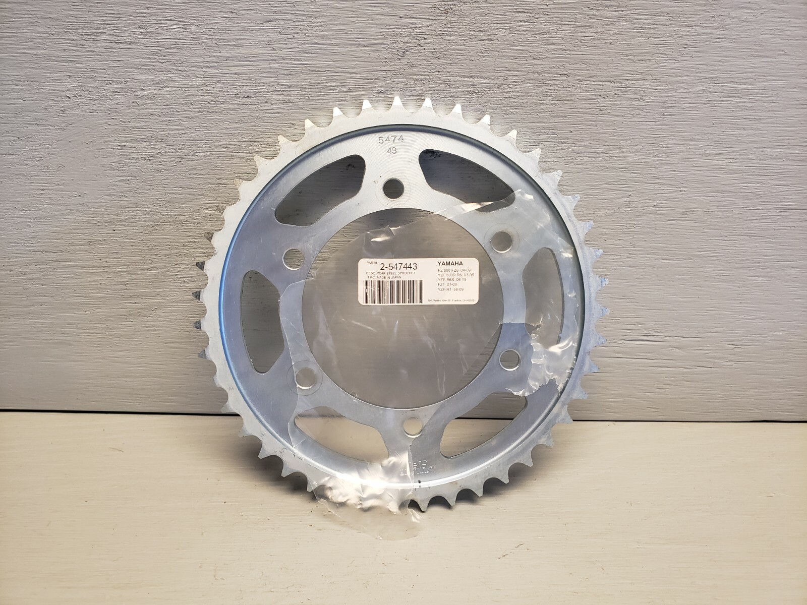 Yamaha FZ600 YZF600R R6S Sunstar Steel Rear Sprocket 43T 2-547443 | eBay