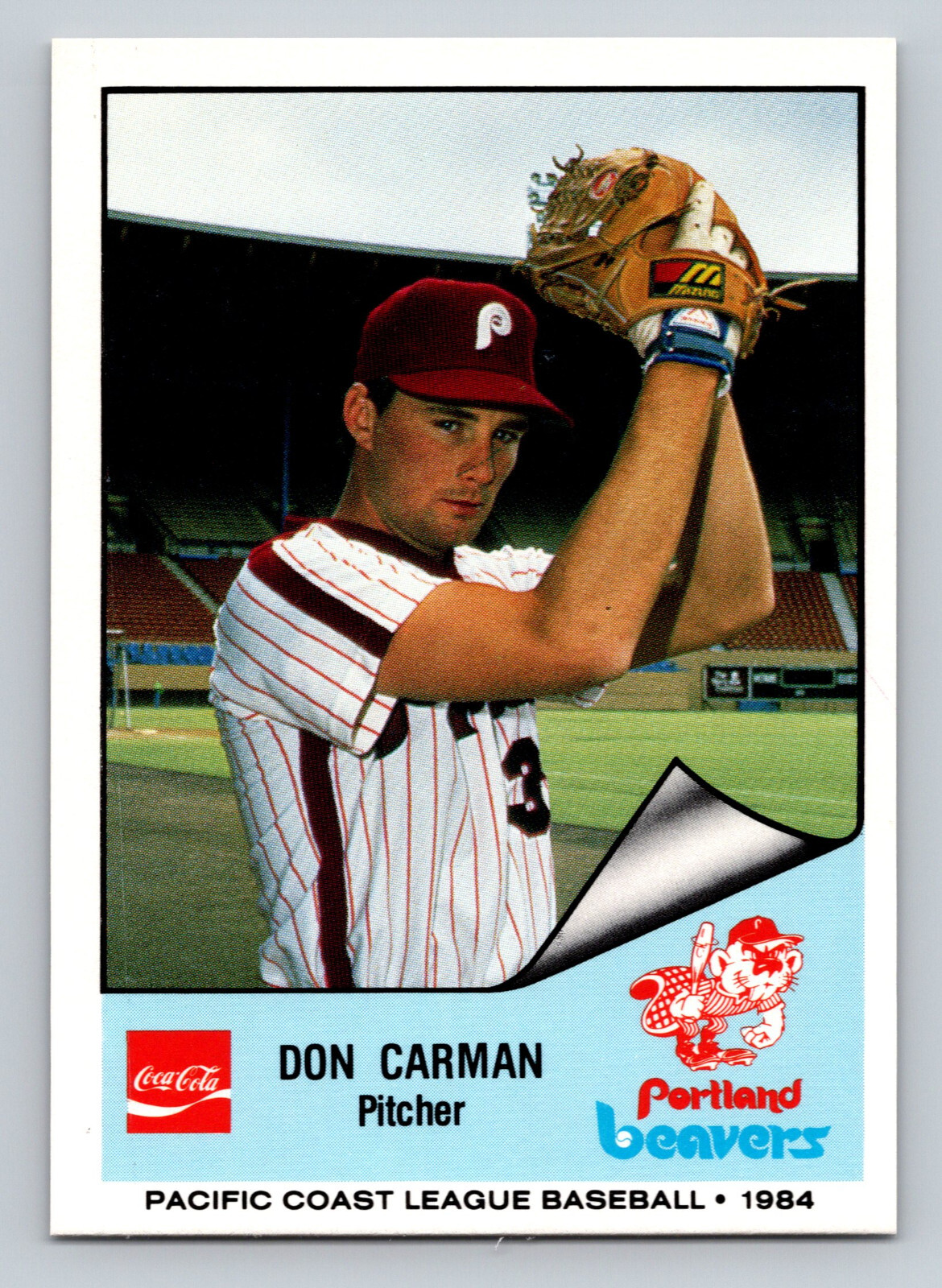 1984 Pacific Coast League Portland Beavers Don Carman #204 Field ...