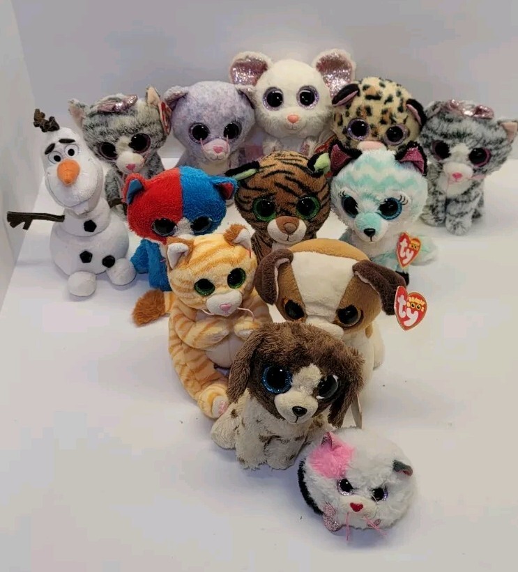 TY Beanie Boos Lot Of 13 Assorted Plush Stuffed Animals Toys 6” Vintage ...