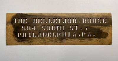 "The Bellet Job. House" Philadelphia, PA Vntg Shipping Crate Stencil ...
