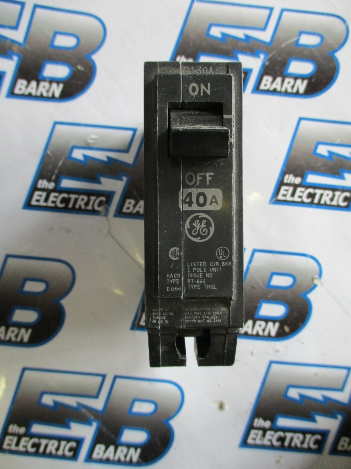 GE THQL1140 40 Amp, 120 Volt, 1 Pole, Plug In, Circuit Breaker -NEW-S ...