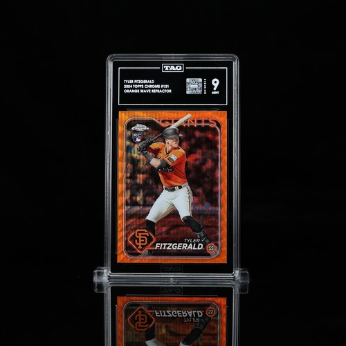 Tyler Fitzgerald 2024 Topps Chrome #131 Orange Wave 02/25 Refractor ...