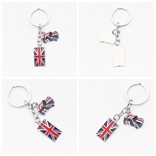 Souvenir Gift Union Jack Keyring UK Flag Keychain GB British Flag Heart ...