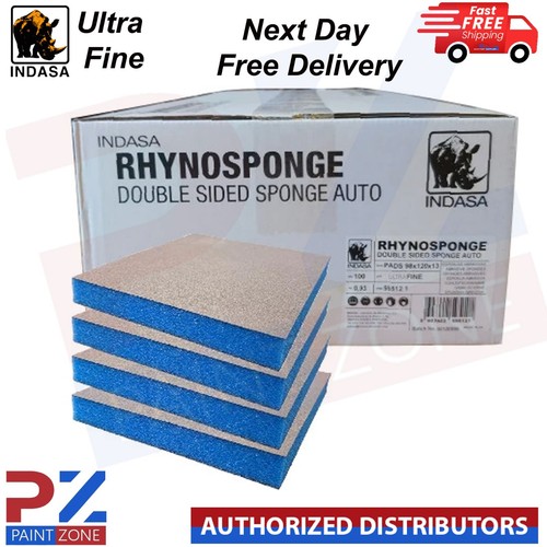 INDASA RHYNO SPONGE DOUBLE SIDED HAND SANDING PADS, ULTRA FINE - Case ...