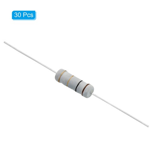 30Pcs 3W 1 Ohm 5% Tolerance Carbon Film Resistor, Axial Lead Resistors ...