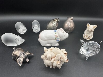 PIG LOVERS!! Lot of Vintage Collectible Pig Figurines | eBay