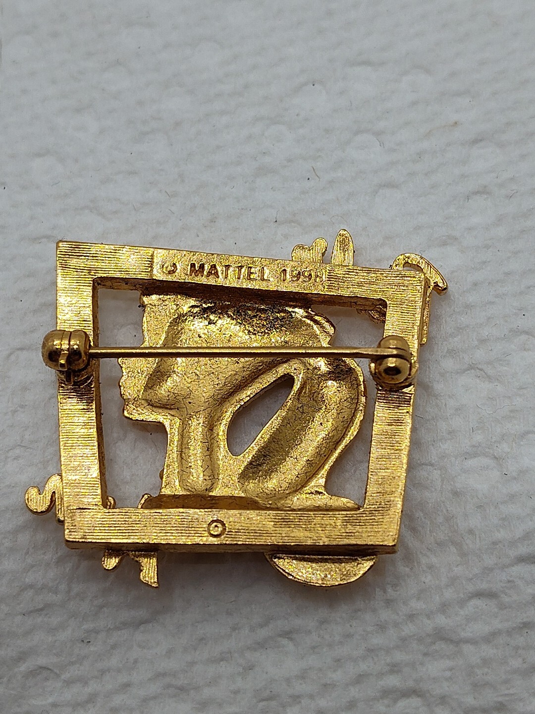 Vintage Avon BARBIE Silhouette Gold Tone Brooch. - Gem