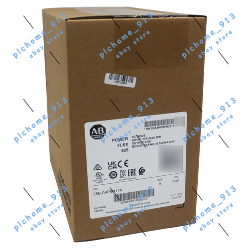New Sealed 25B-A4P8N114 Allen Bradley PowerFlex 525 AC Drive 1 Phase 0. ...