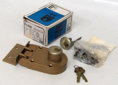 Vtg Taylor Lock Co 888 JIMMY PROOF Double Cylinder Jimmy Resistant Door ...